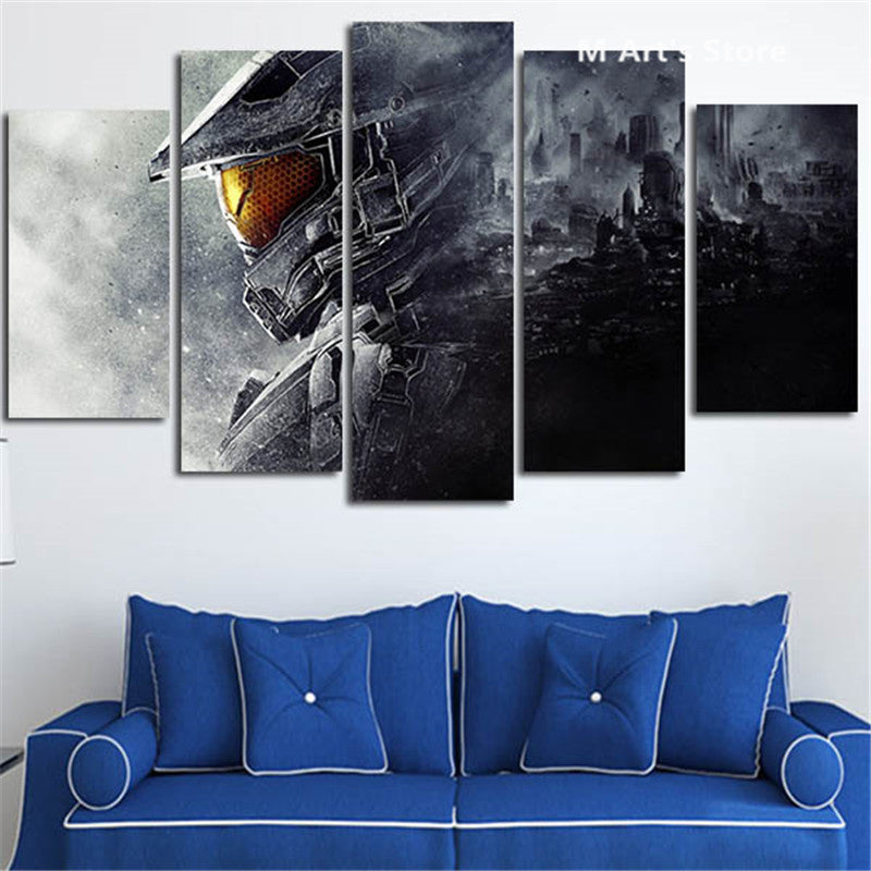 Halo Video Game Canvas Wall Art Five Piece – The Force Gallery