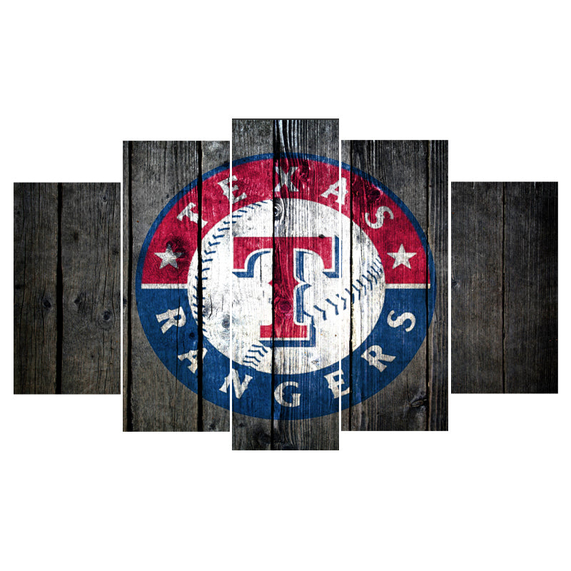 Texas Rangers Wall Canvas - Take Home This Barnwood-Style Print Today ...
