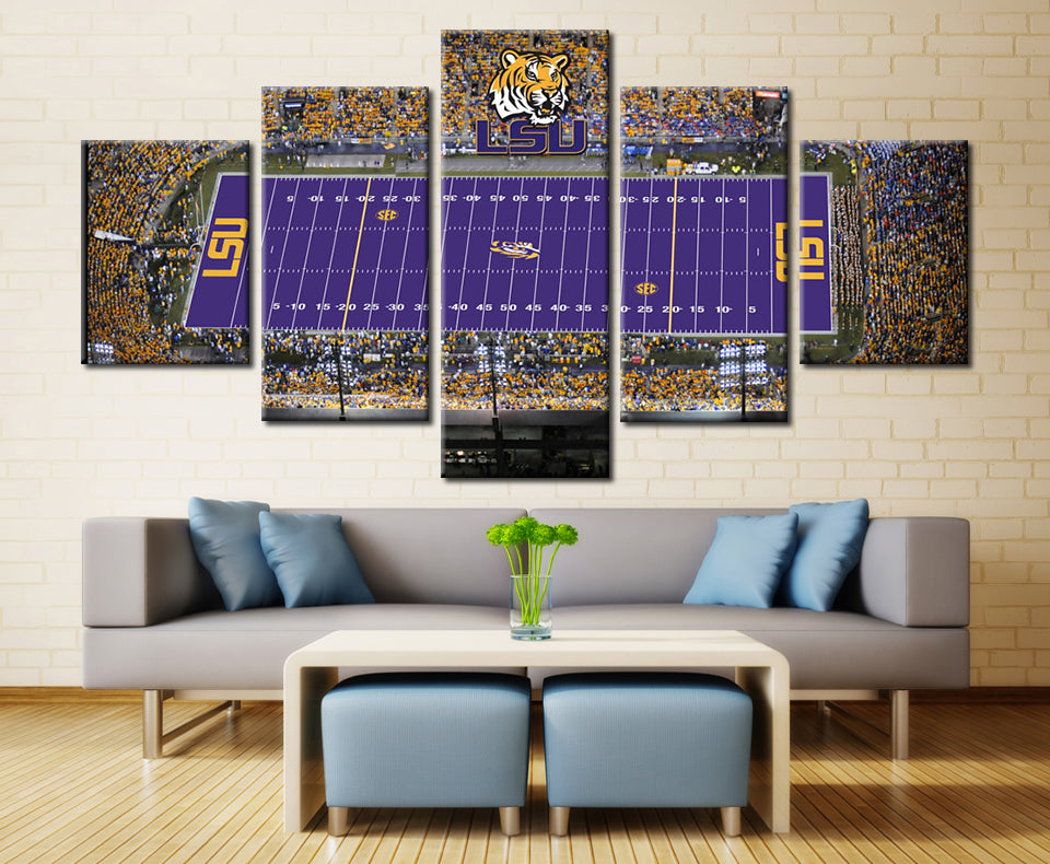 LSU Tigers Stadium Wall Canvas - The Purple Of Death Valley! | The ...