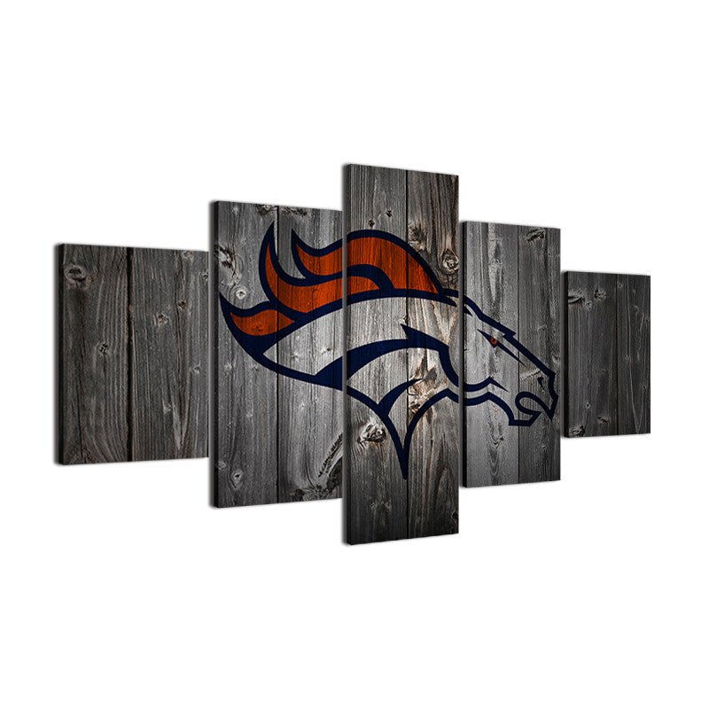 Denver Broncos Wall Print - A Beautiful Barnwood-Style Piece | The ...