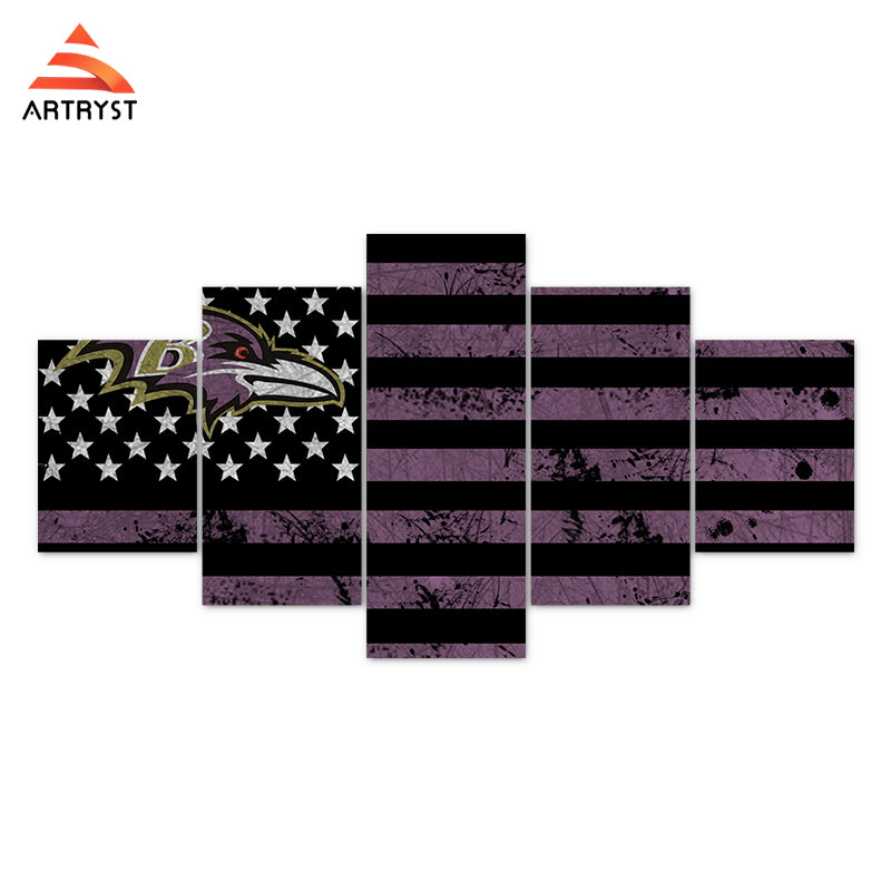 Baltimore Ravens American Flag Football Wall Print - A Great Choice For ...