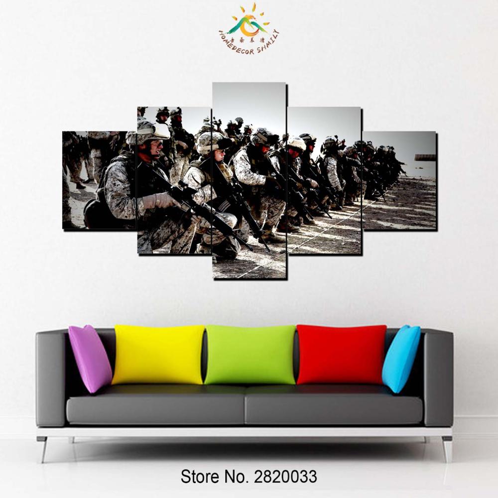 Marines Kneeling Patriotic Military Canvas – The Force Gallery