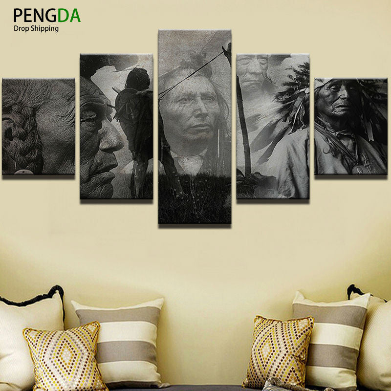 Native Americans Montage Canvas Print – The Force Gallery