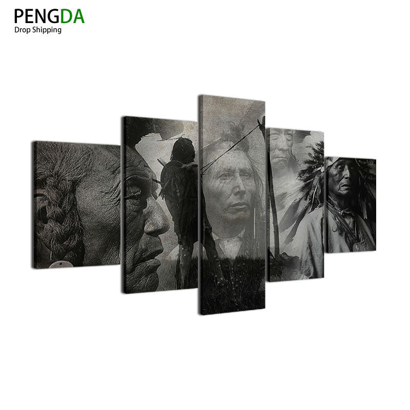 Native Americans Montage Canvas Print – The Force Gallery