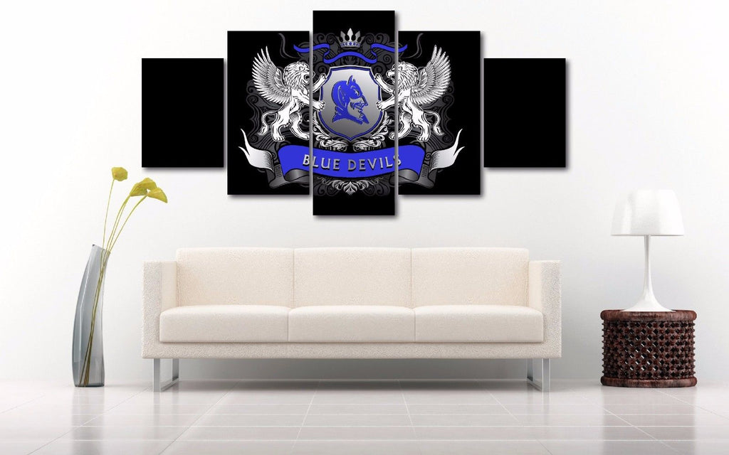 Duke Blue Devils College Five Piece Canvas Wall Art Print Home Decor ...